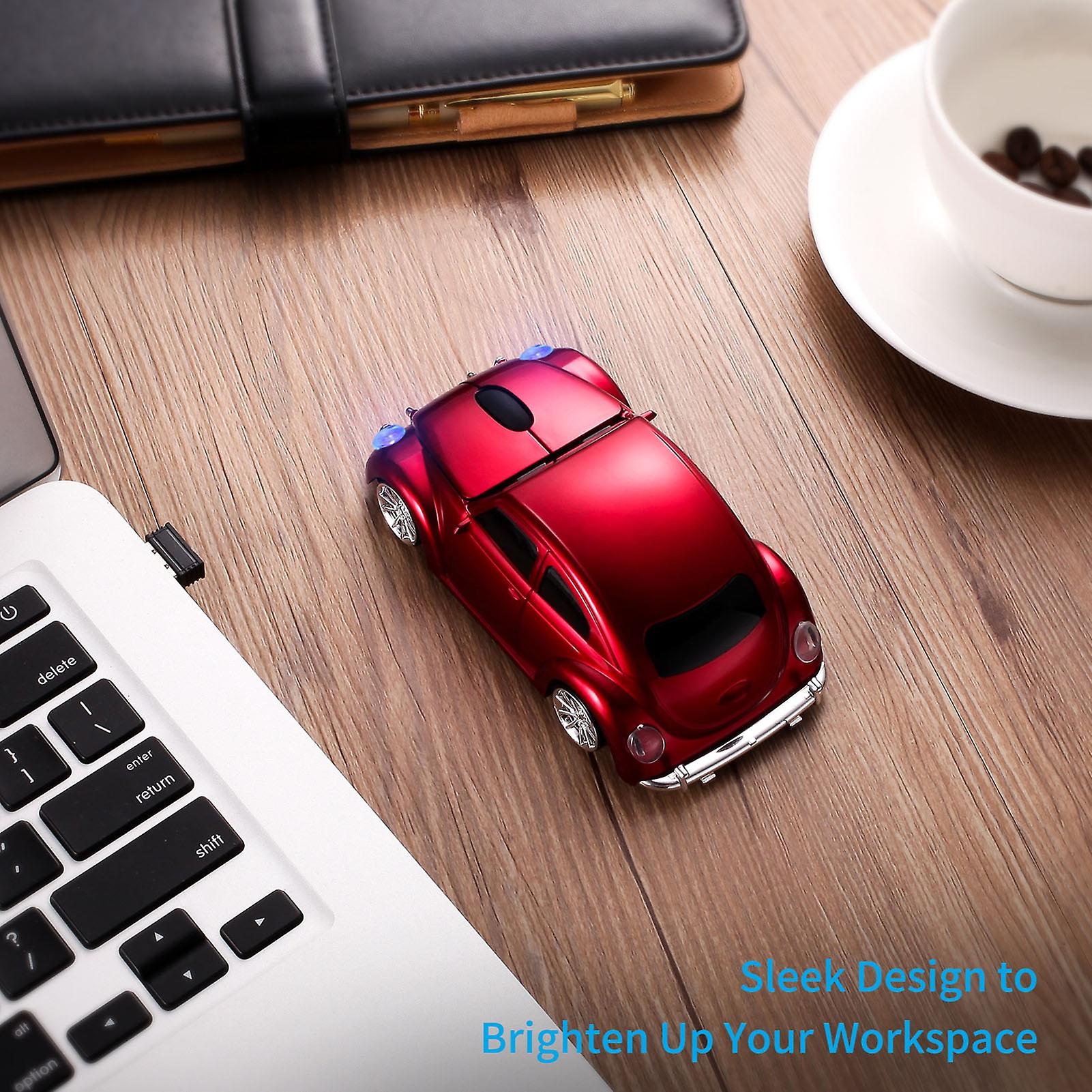 Cartoon Mini Car Wireless Mouse Ergonomics Cozy Grip 1000 DPI Plug-Play ...