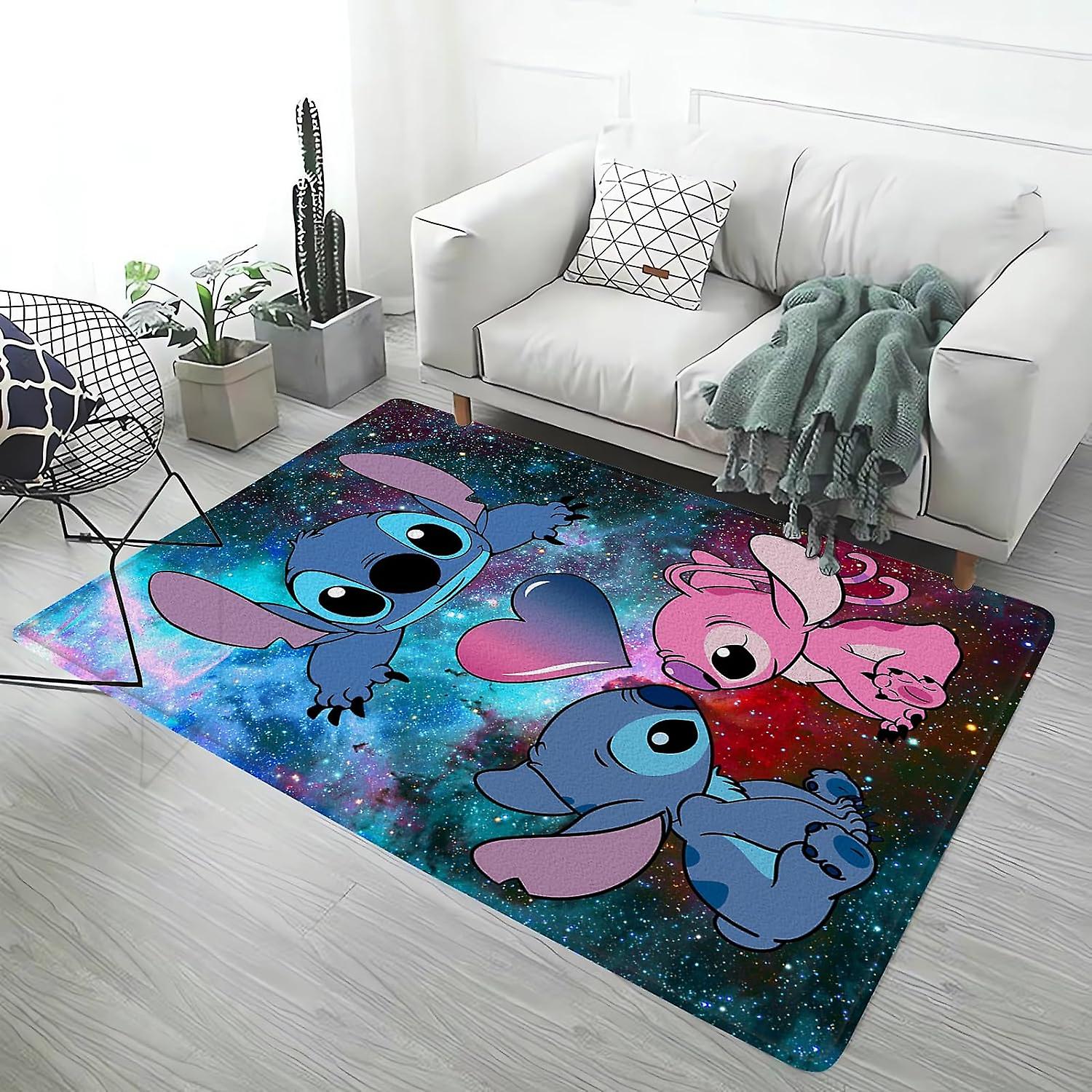 New 3d Cartoon Stitch Area Rugs For Kids Cute Stitch Bedroom Rug Girls ...