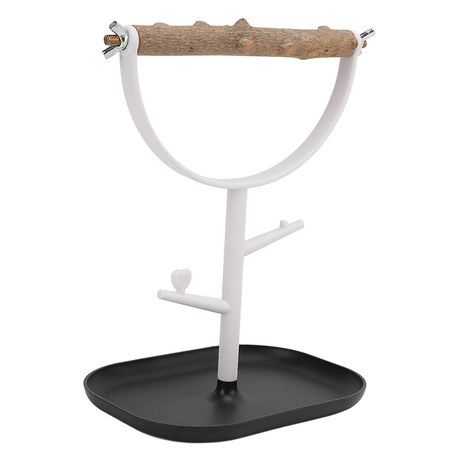 Portable Bird Stand for Outdoor and Desktop Training with White Plastic ...