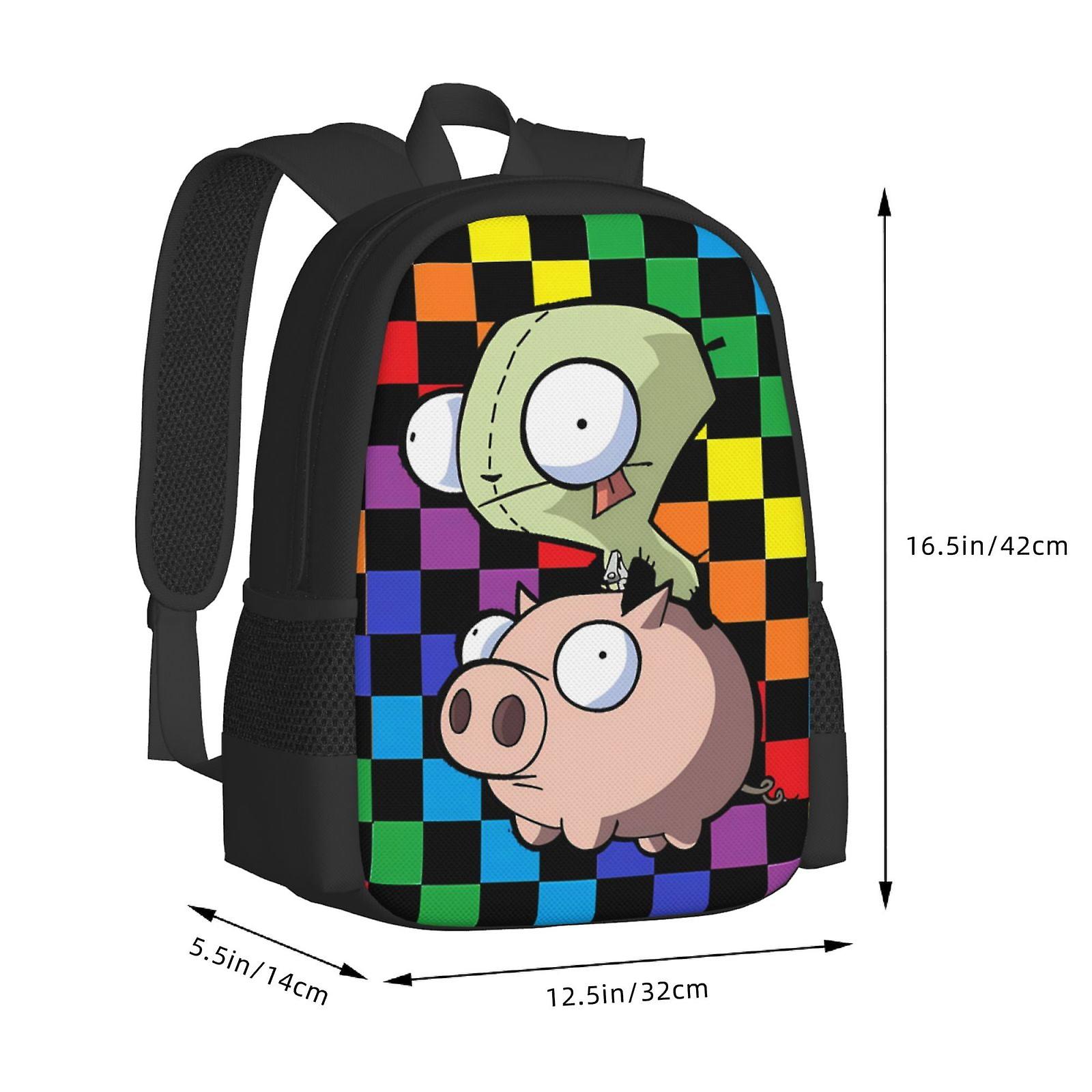 j200 Invader Zim Backpacks Large Capacity Laptop Backpack Boys Girls ...