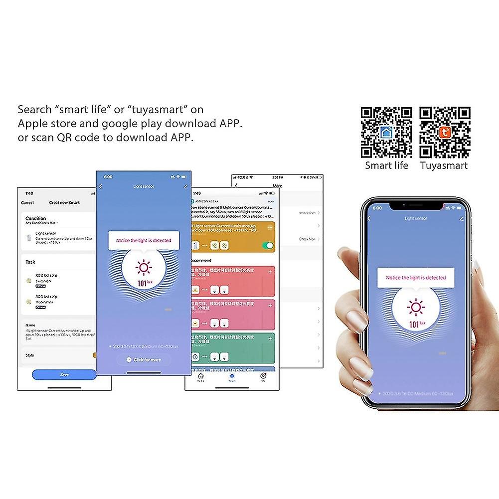 Light Sensor Smart Home Lighting Sensor Linkage Control Brightness ...