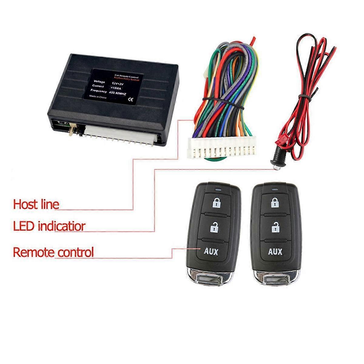 Car Remote Central Door Lock Keyless System Remote Control Car Alarm ...