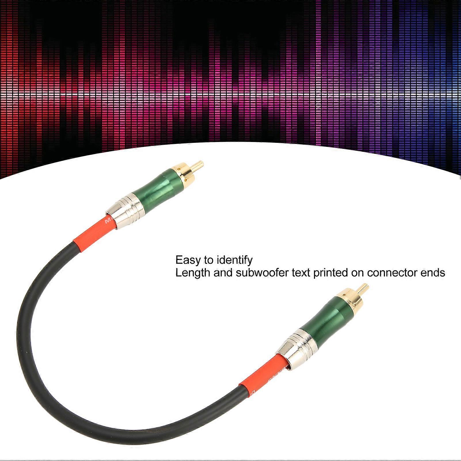 2pcs RCA Cable Professional Double Shielded Gold Plated Connector RAC ...