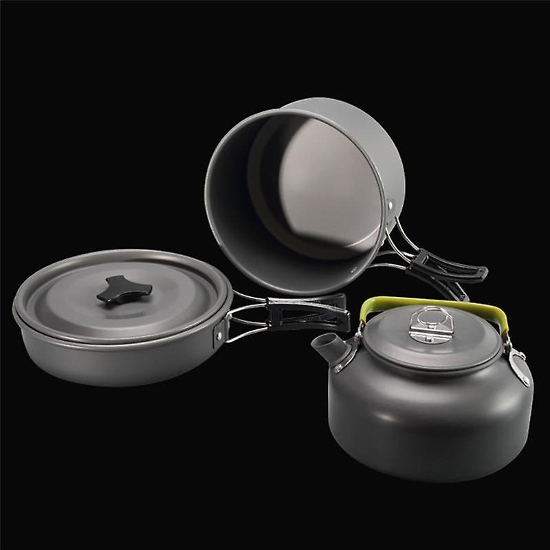 3Pcs/set Of Outdoor Cookware Ultra Light Aluminum Alloy Camping ...