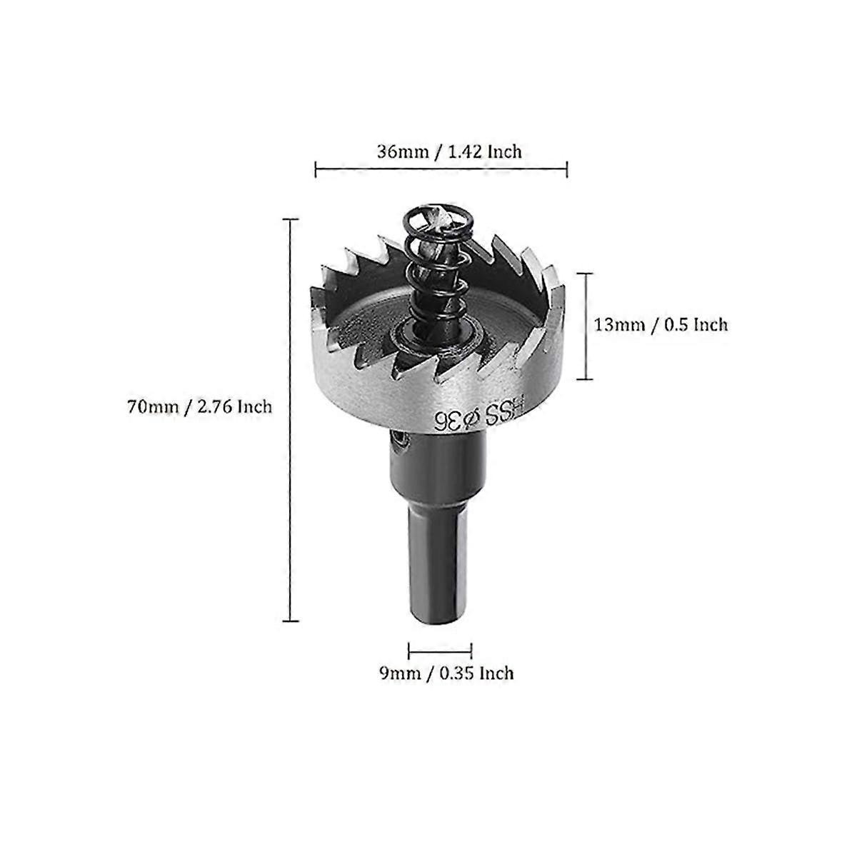 36mm HSS Hole Opener Drill Bit Hole Knife, Sheet Metal Hole Reamer for ...
