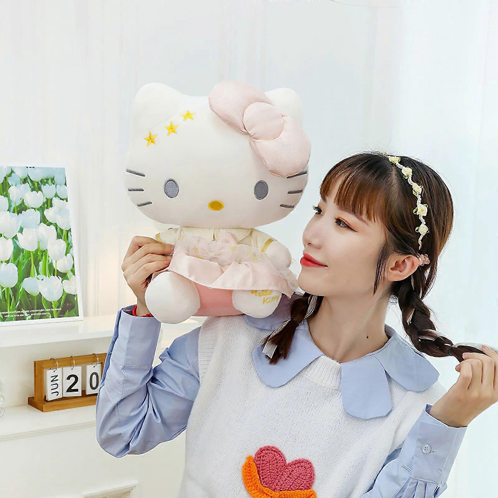 50cm Hello Kitty Melody Kuromi Plush Toy Big Kawaii KT Cat Plushies ...
