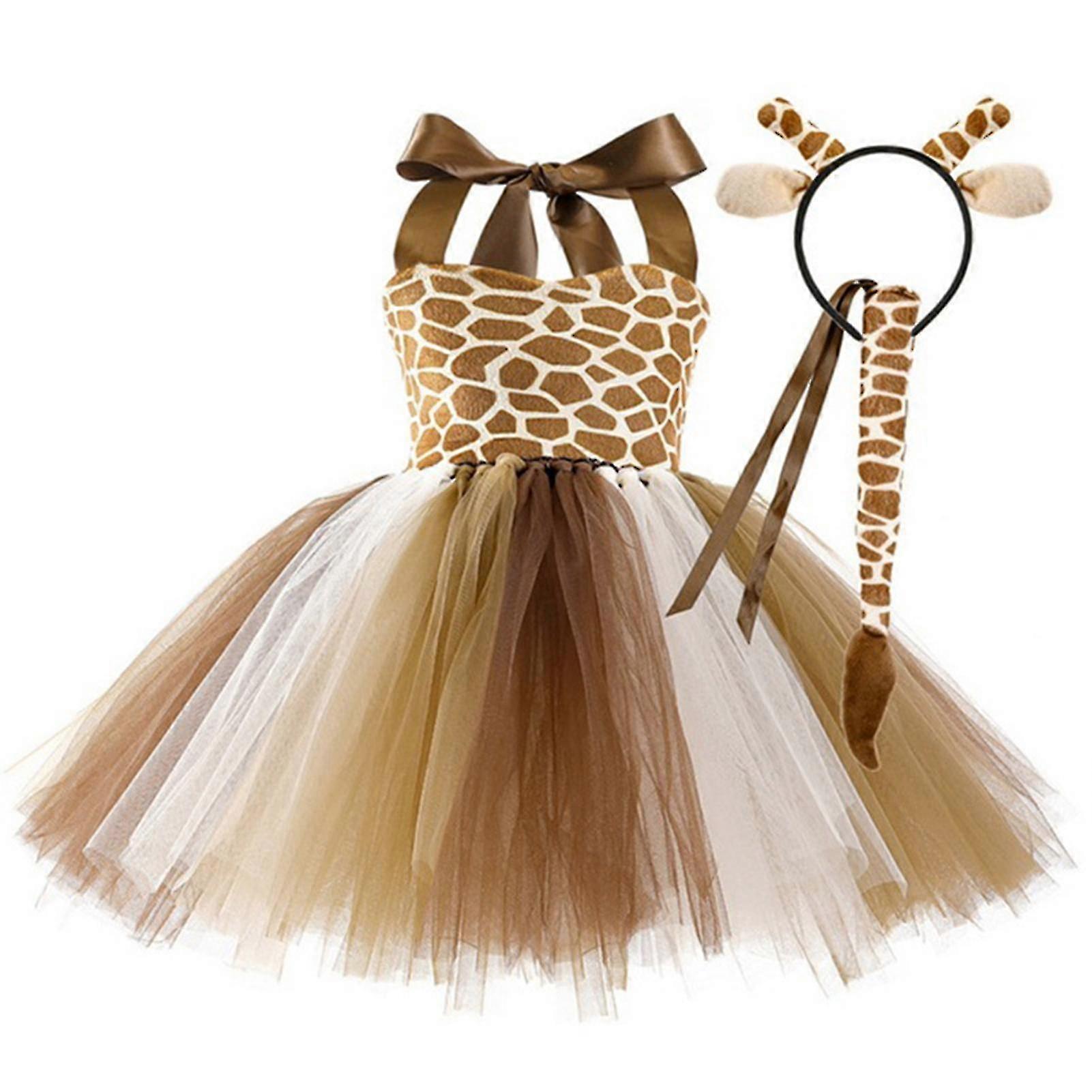 Girls Reindeer Costume - Fluffy Deer Skirt for Kids Theme Party Dress ...