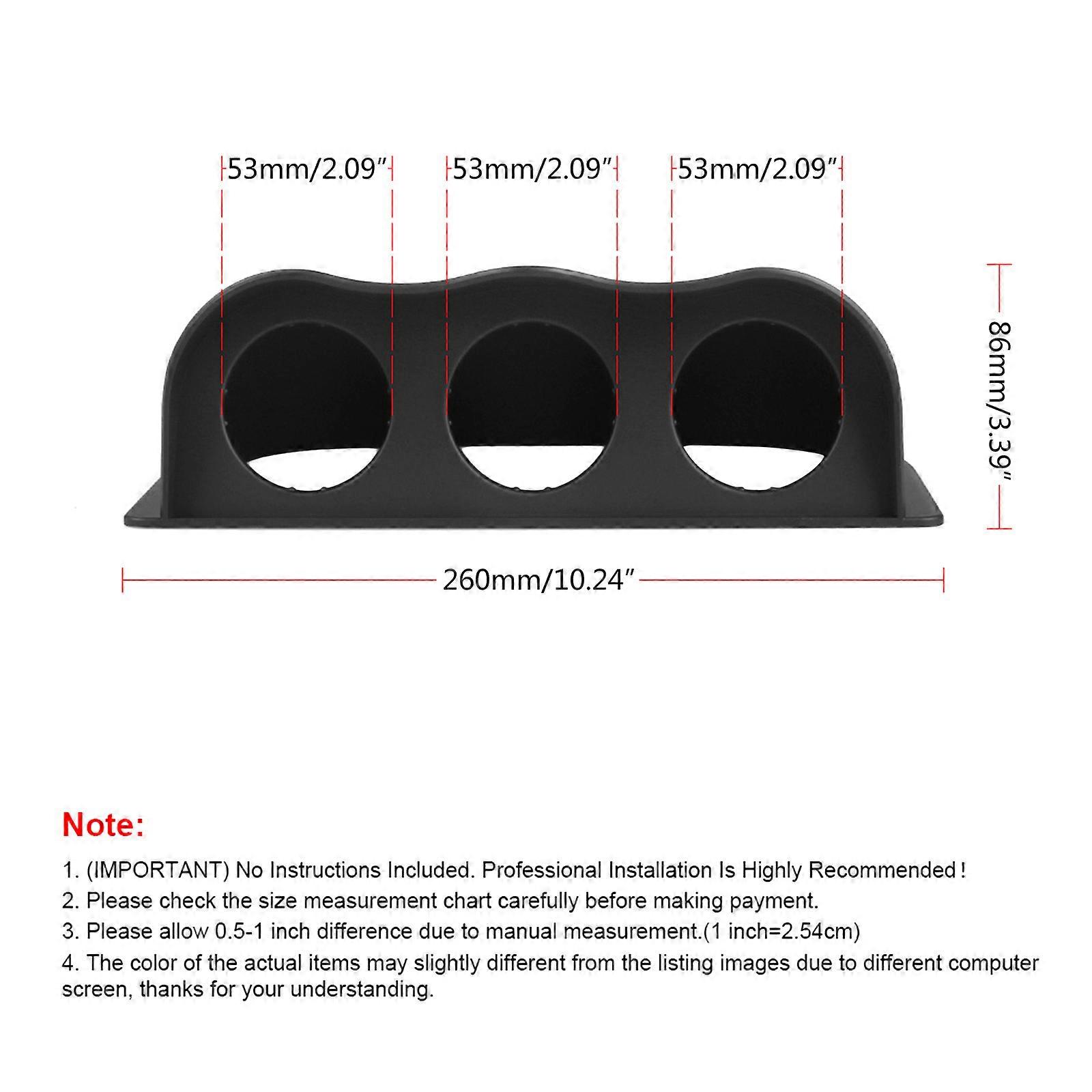 Universal 2 in 52mm Dash Board Triple Gauge Pod Color Gauge Holder ...