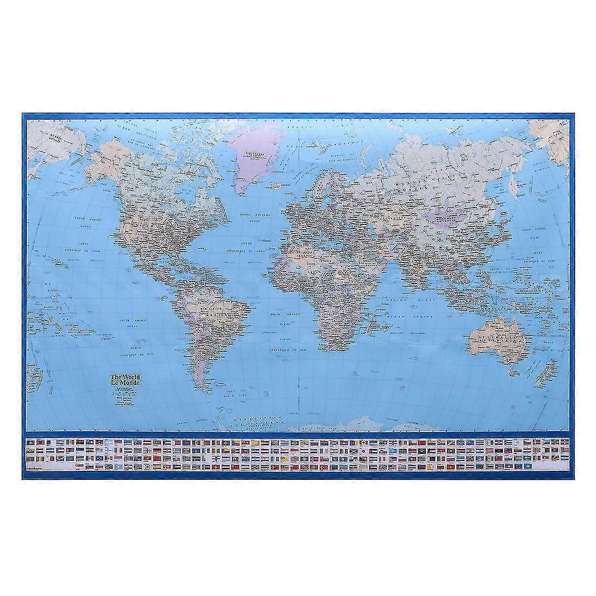 Cartaz Gigante Mapa do Mundo Mapa Decorativo Do Mundo Mural- 23,6 X 35 ...