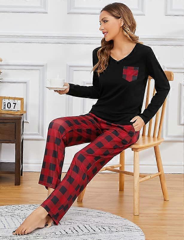 Women's Pyjamas Long Pyjama Set Winter Sleepwear Two Piece Sleepwear ...