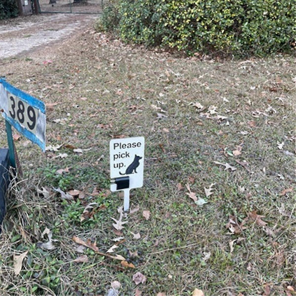 Outdoor Poop Pick-Up Sign Pet Poop Clean-Up Reminder Sign Lawn Warning ...