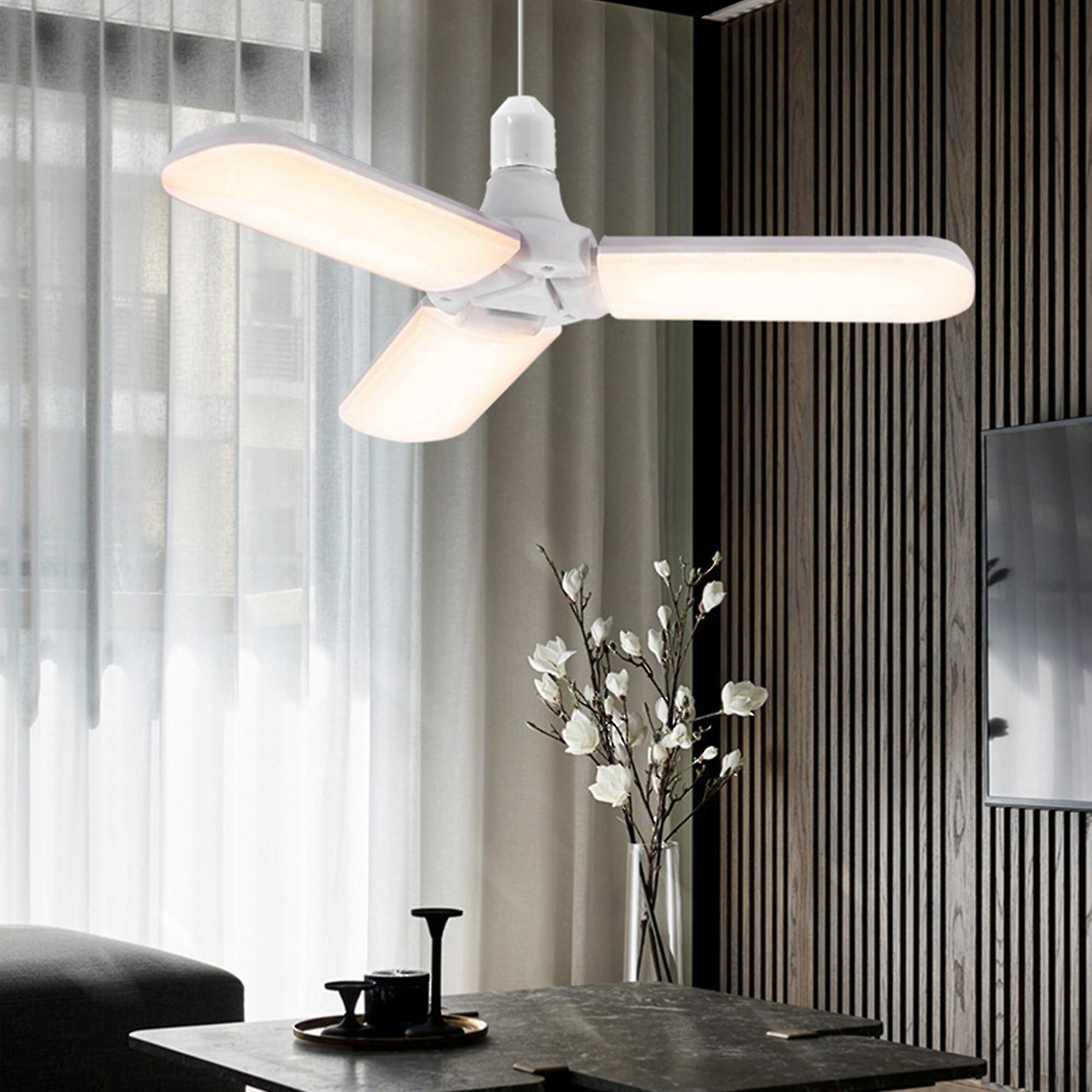 60w/45w Fan Blade Led Bulb 4/3 Led Heads Foldable Garage Ceiling Lights ...