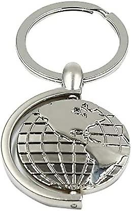 Keyring Rotating World Map Keychain Globe Earth Pendant Key Chain ...