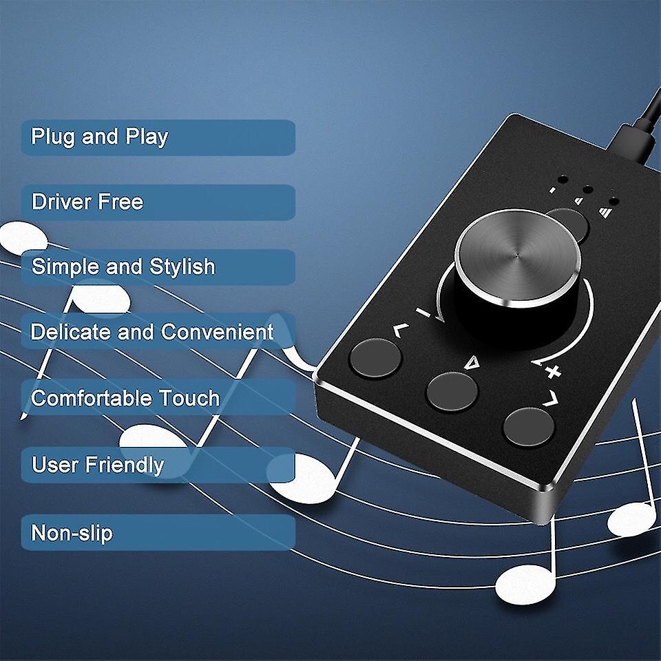 Usb Volume Control Knob Computer Speaker Controller One-click Mute ...