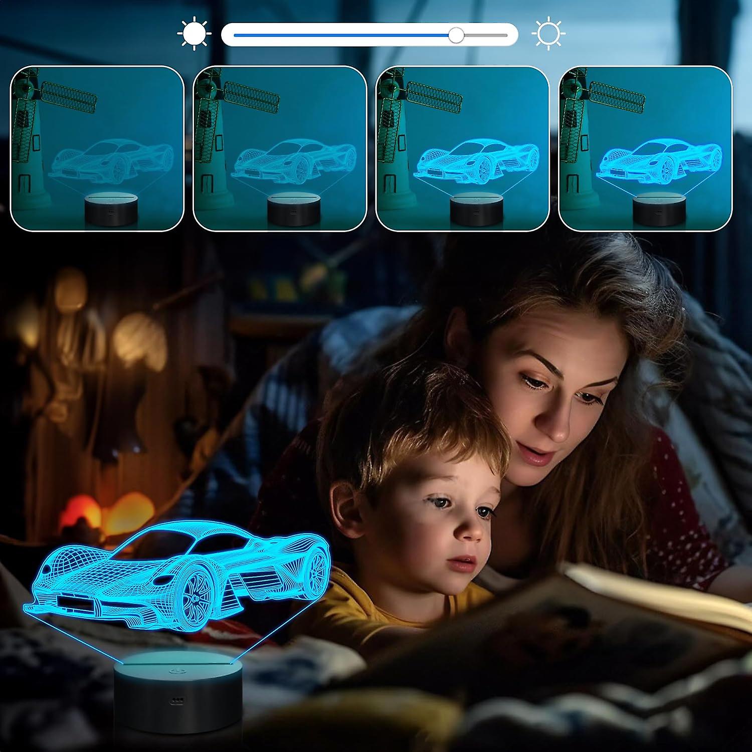 Hologram Controller 3d Night Light For Kid, 16 Colors & Remote Dimmer ...