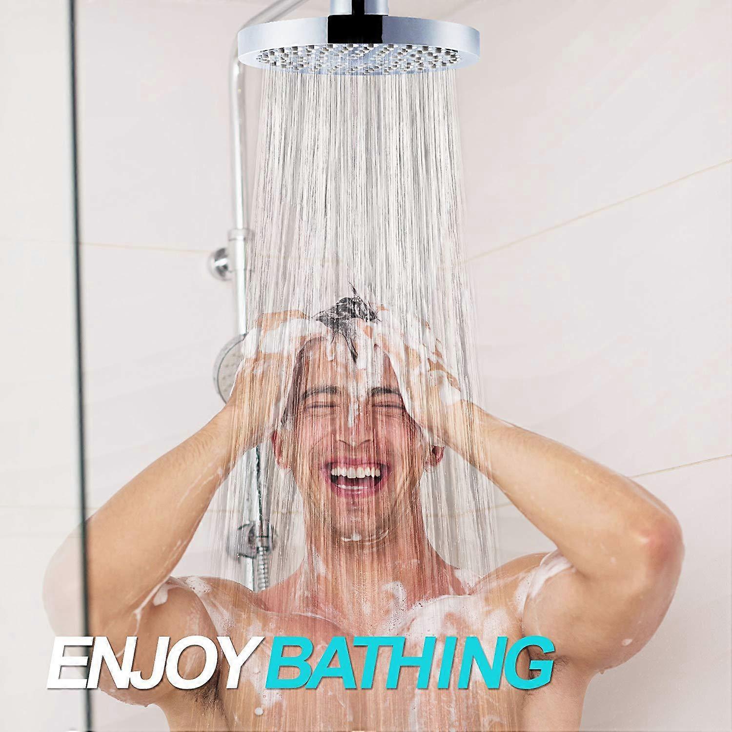 15cm Shower Head - Round Stainless Steel High Pressure Shower Head for ...