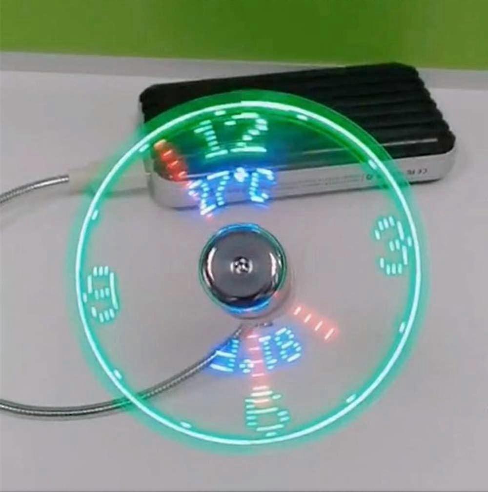 New Usb Clock Fan With Real Time Clock And Temperature Display Function ...