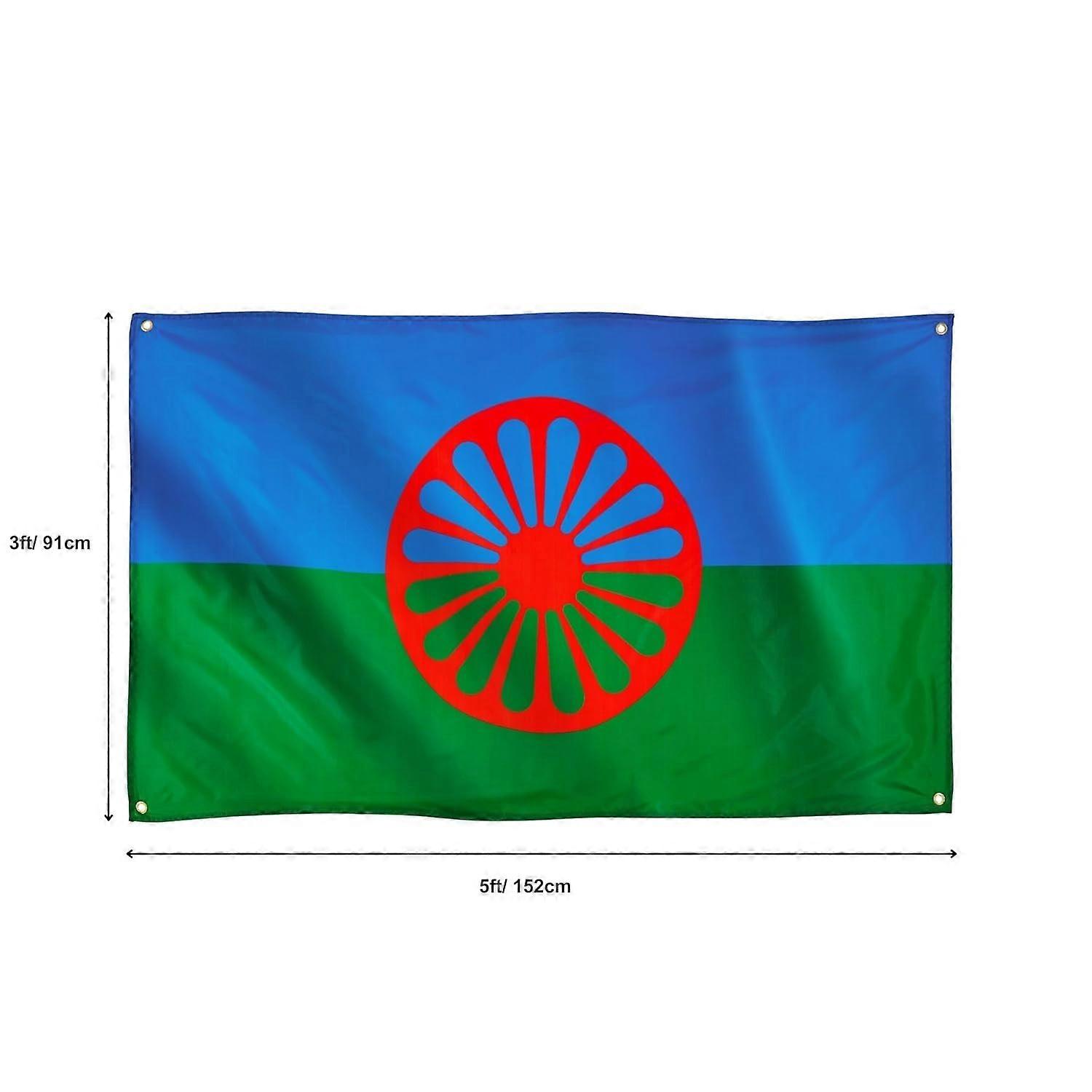 Gypsy Flag,Eyelet In Every Corner, Gypsy Romani, Roma, Premium Flags, Inside, Outside, Vivid ...