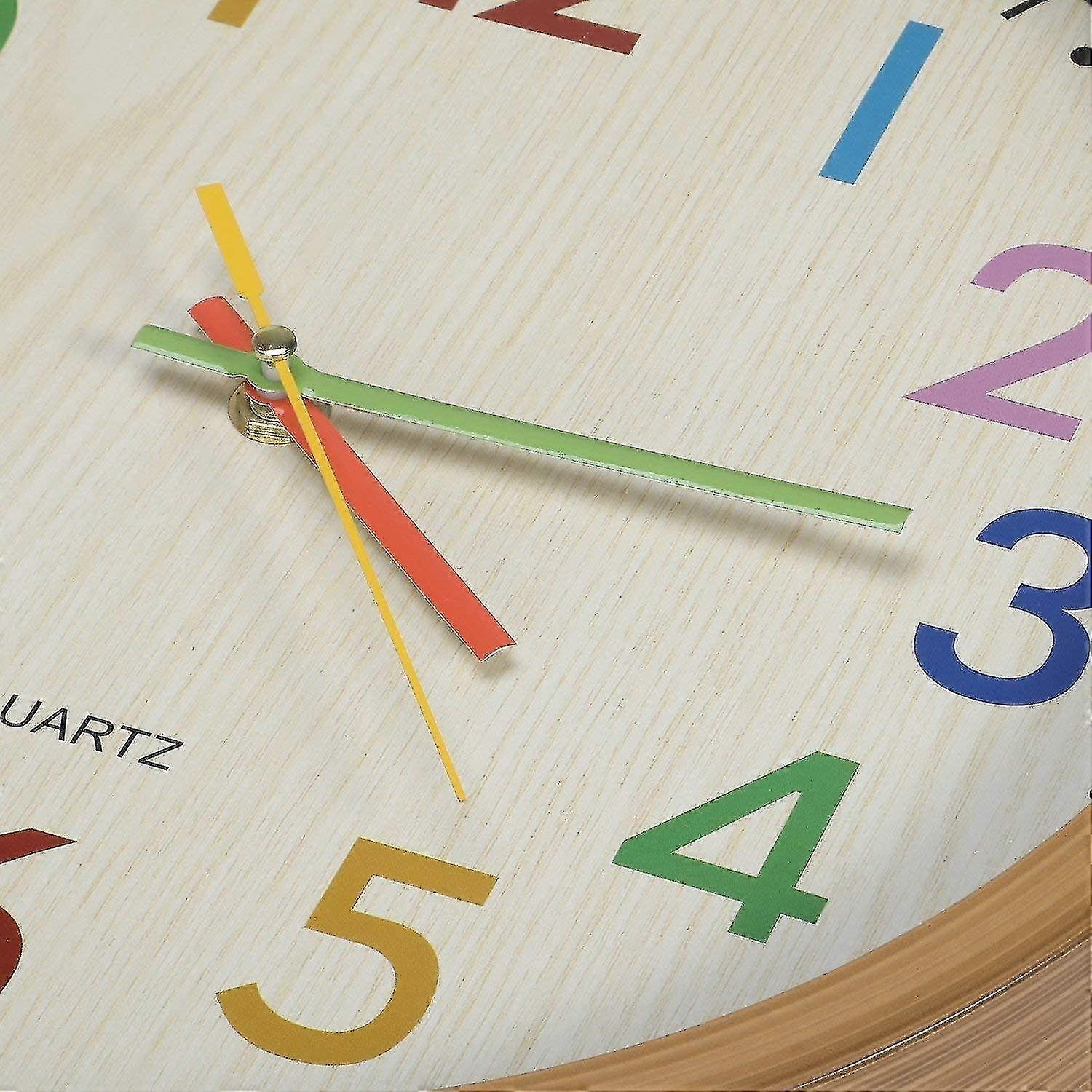 Children's Wall Clock, 12 Inch/30 Cm Children's Wall Clock With Silent ...