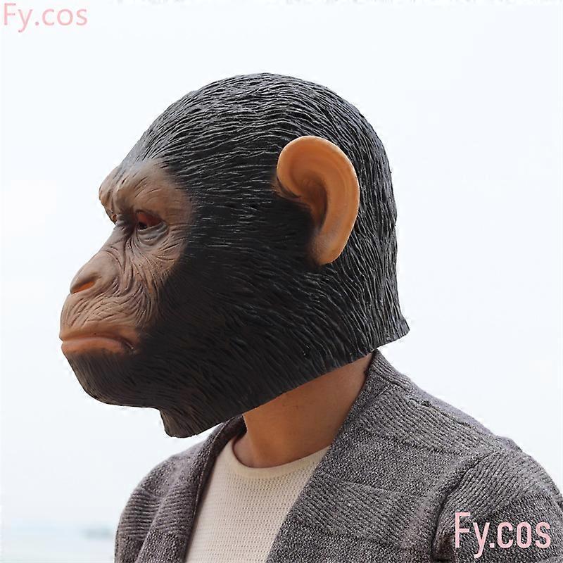 Monkey Mask Novelty Special Use Funny Gorilla Chimp Animal Full Face ...