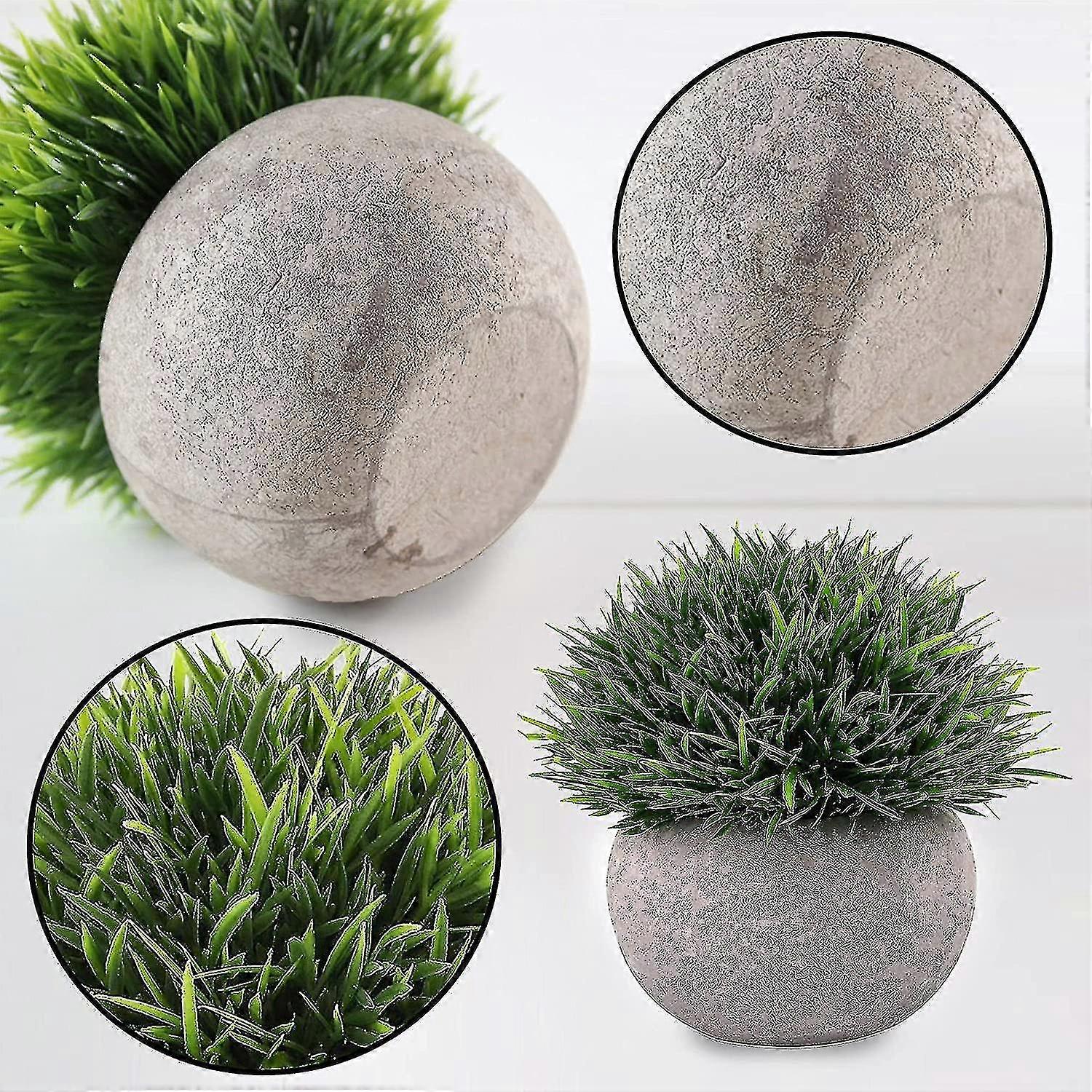 Fake Plants Pack Of 3 Small Artificial Plants Indoors In Pots Faux ...