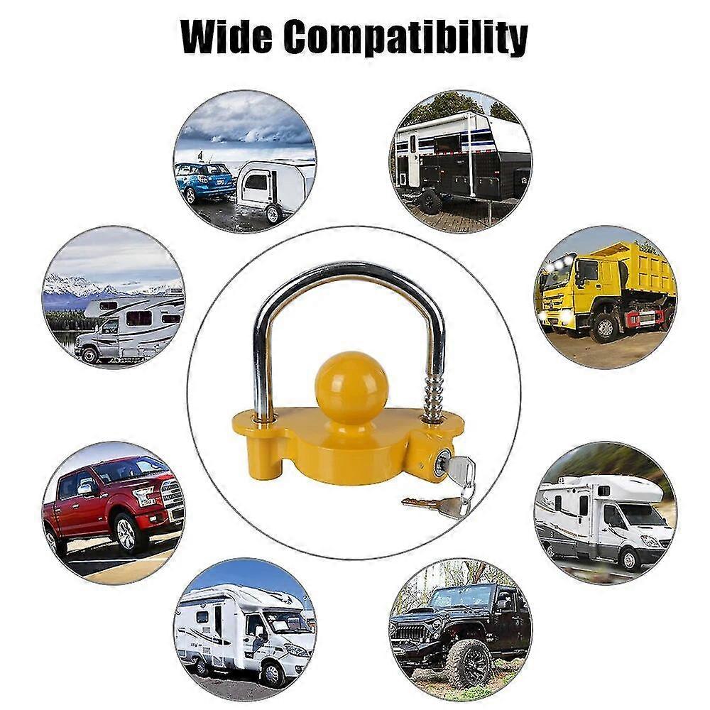 Caravan Accessories Adjustable U-Shape Universal Tow Ball Security Anti ...