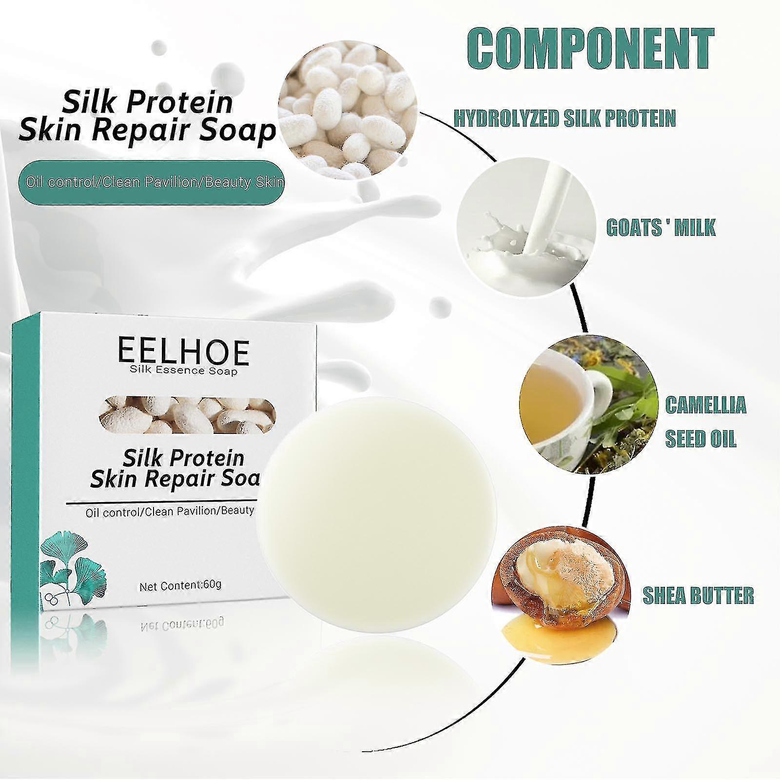 Silk Protein Repairing Soap, Collagen Milk Whitening Soap, Exfoliating ...