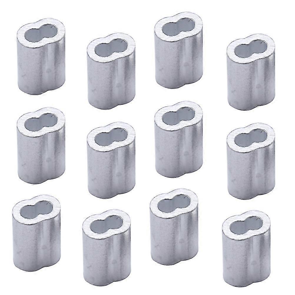 200 Pcs Wire Rope Cable Sleeve Ferrules Cable Aluminum Ferrules Crimping Sleeves Wire Aluminum ...