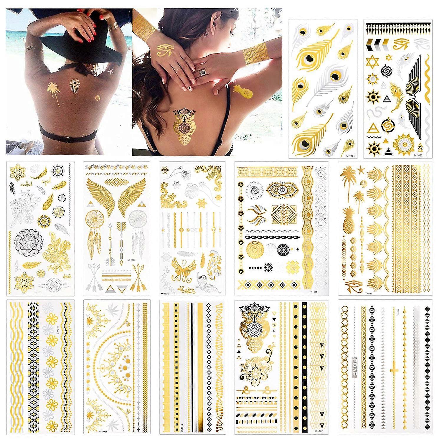 Metallic Sticker Tattoos Cheerful Metallic Tattoos – Tattoo For A