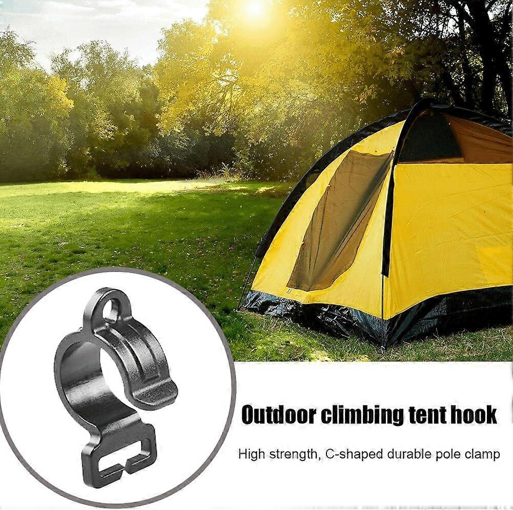 5pcs Tent C Shaped Clip Plastic Tent Suspension Hooks Awning Black ...