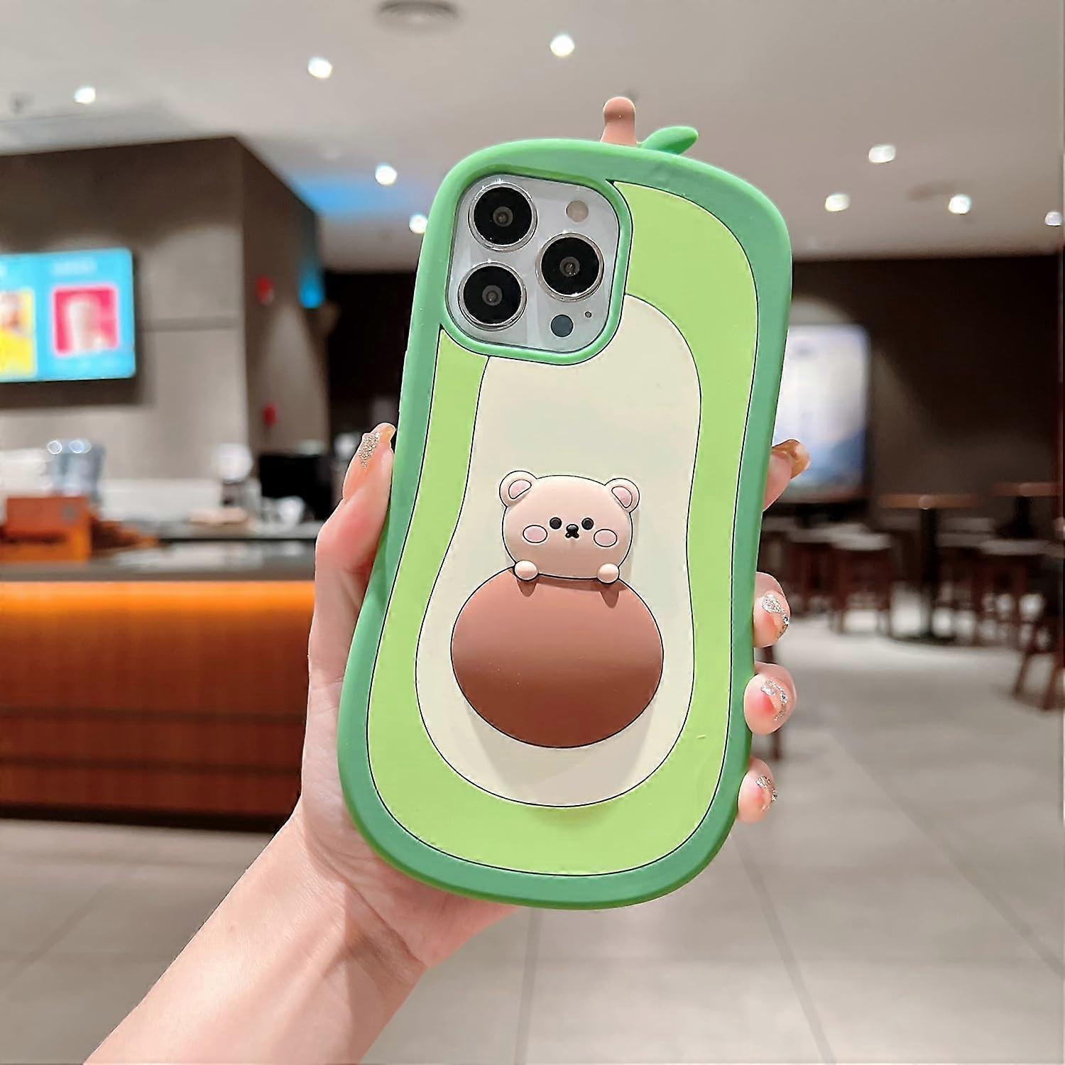 3D Avocado Phone Case for iPhone 14 Pro, Cute Cartoon Girls Women's ...