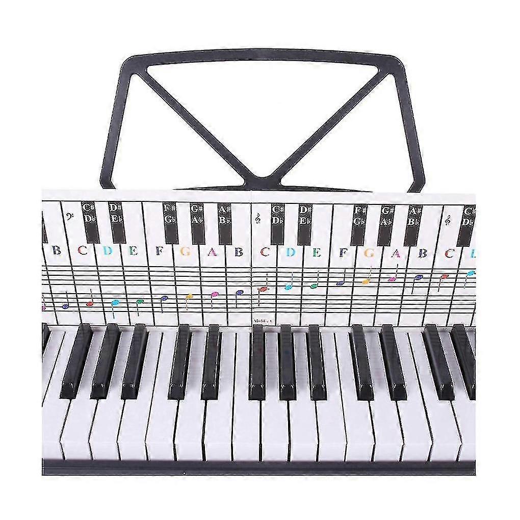 61keys 88 Keys Piano Keyboard Reference Chart Five Line Piano Reference ...