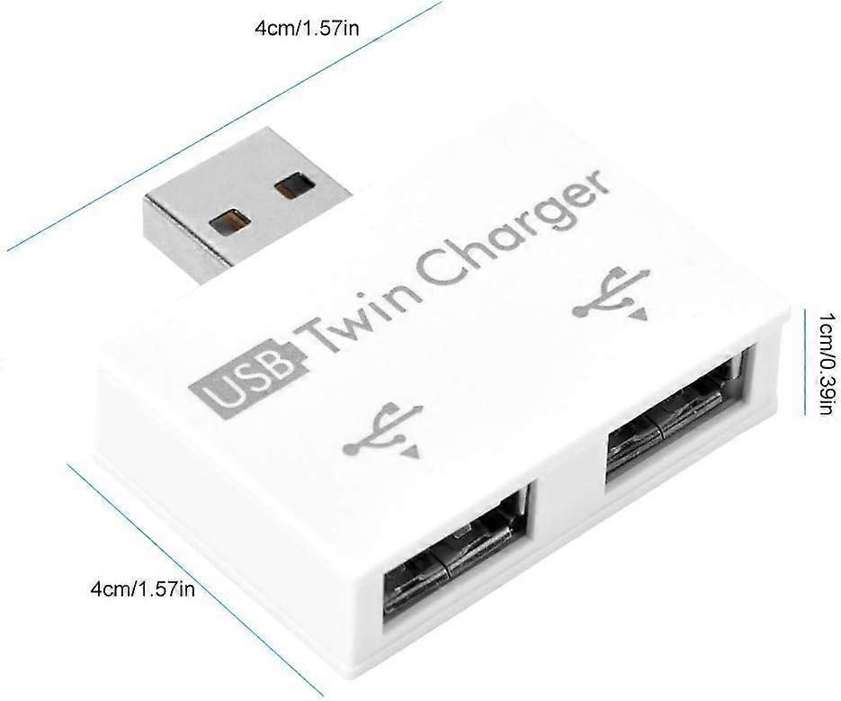 Mini USB Hub,2-Port USB Twin Charger Splitter Adapter Kit, Aluminum ...