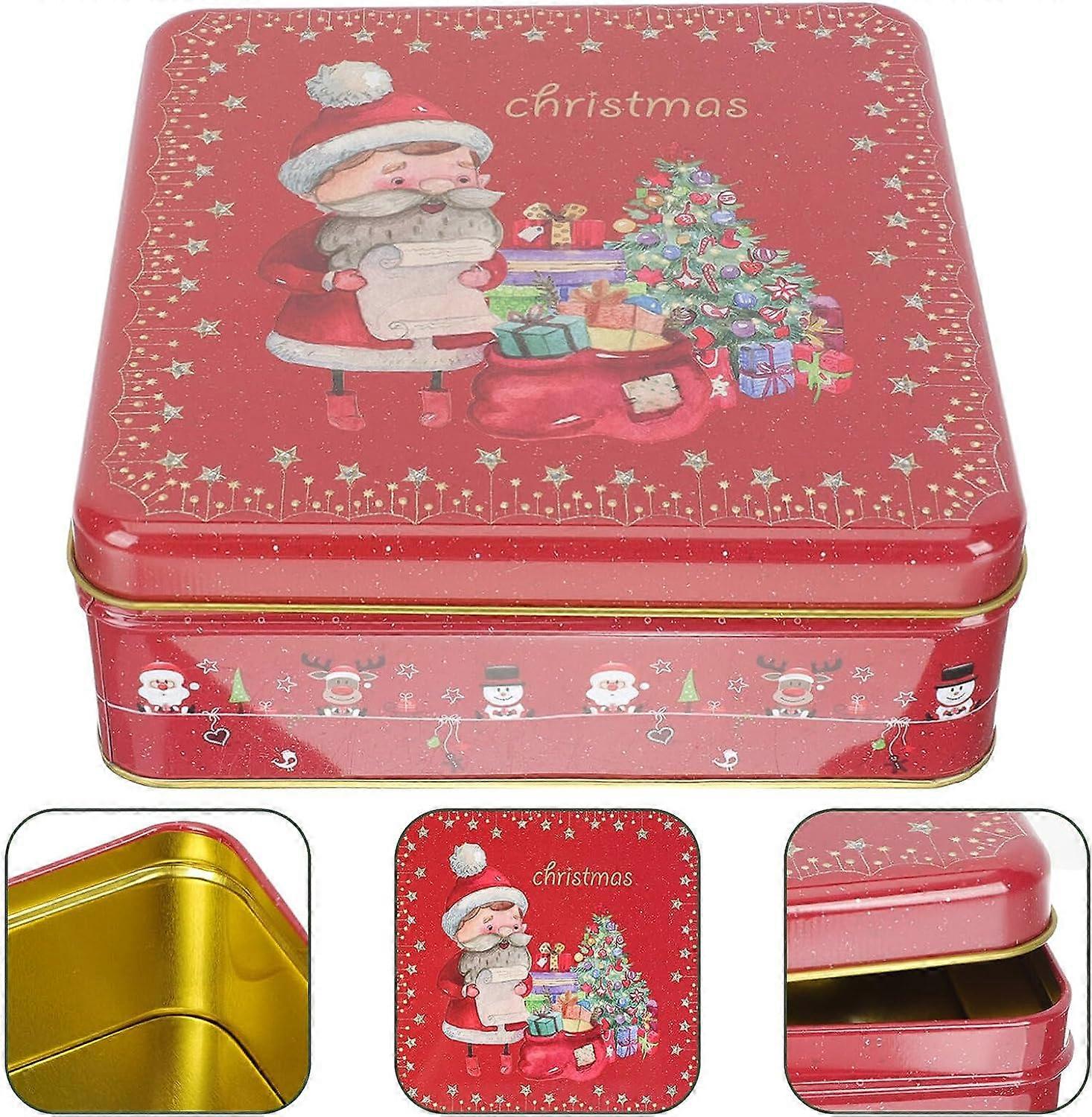 Christmas Cookie Tin, 1 Pc Christmas Cookie Box Christmas Cookie Tin ...