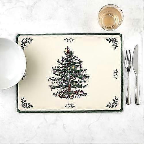 Christmas Tree Series Placemats | Set of 4 | Heat Resistant Mats | Cork ...