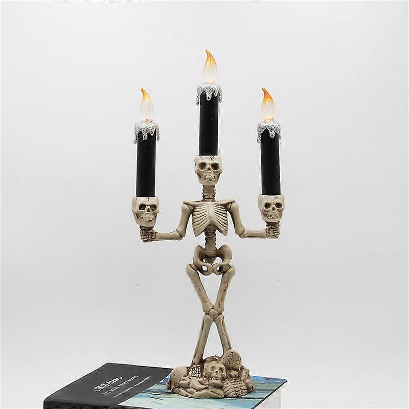 SilverHalloween Candles Candelabra, Halloween Candelabra Holder with ...