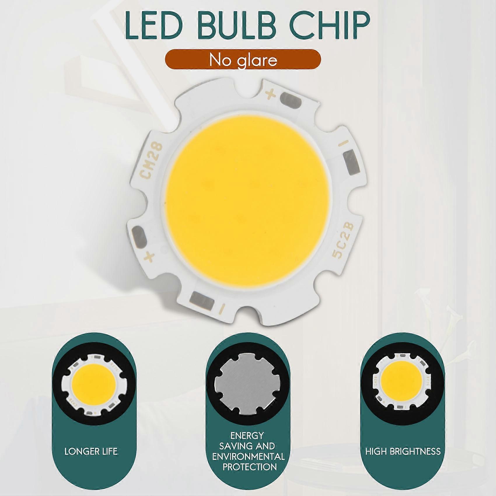 5W Chip Light Round COB Super Bright LED Light LED Lamp Bulbs Warm ...