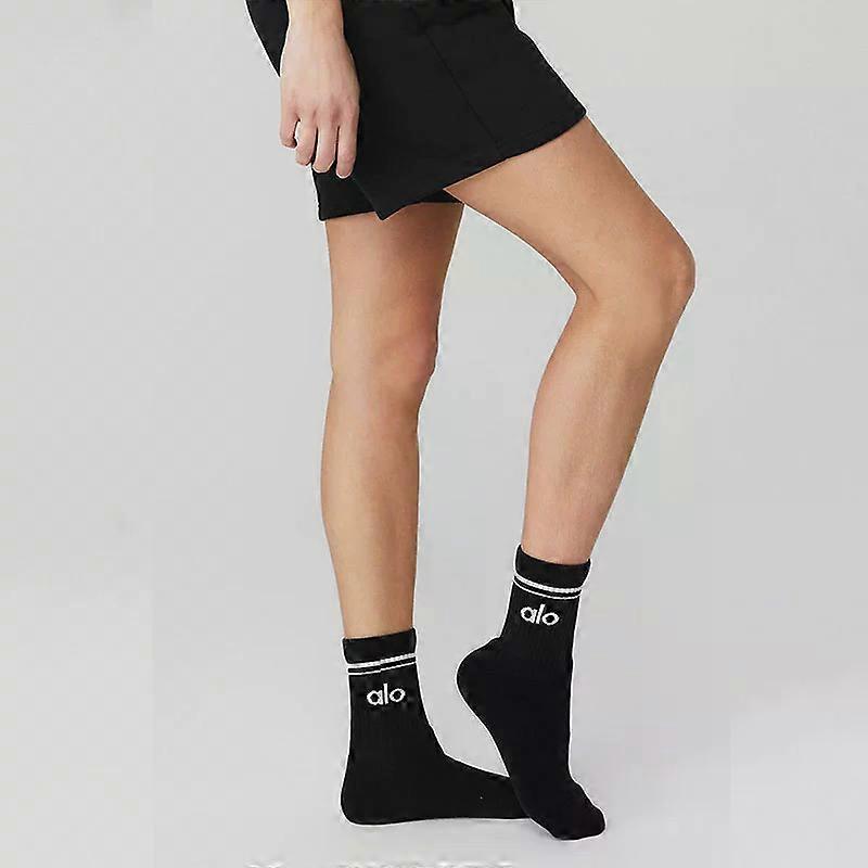 Mid - calf Cotton Sports Socks with Letters: Sweat - wicking, Ideal for ...