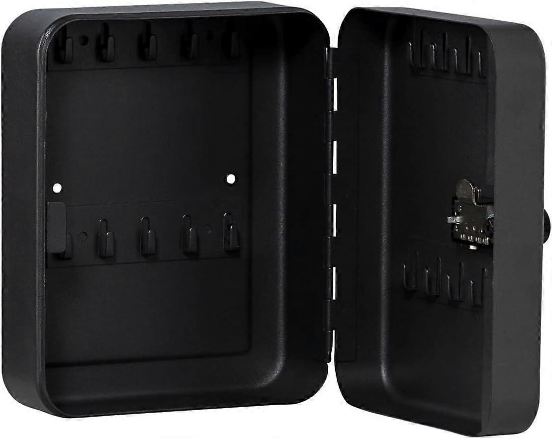 Lockable key box with digital code, 20 numbered hooks, matte black ...