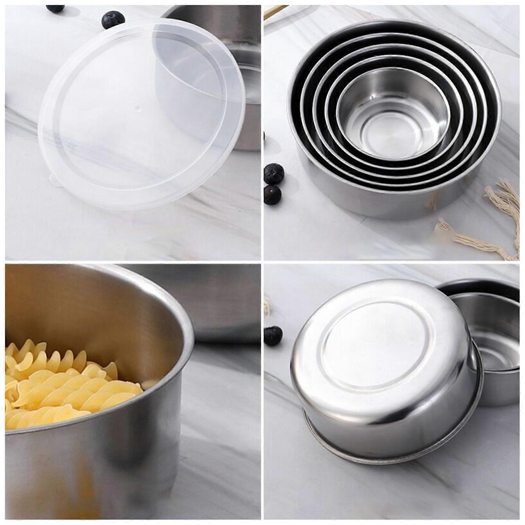 5 PCS Stainless Steel Food Container Sealed Crisper Storage Lunch Box ...
