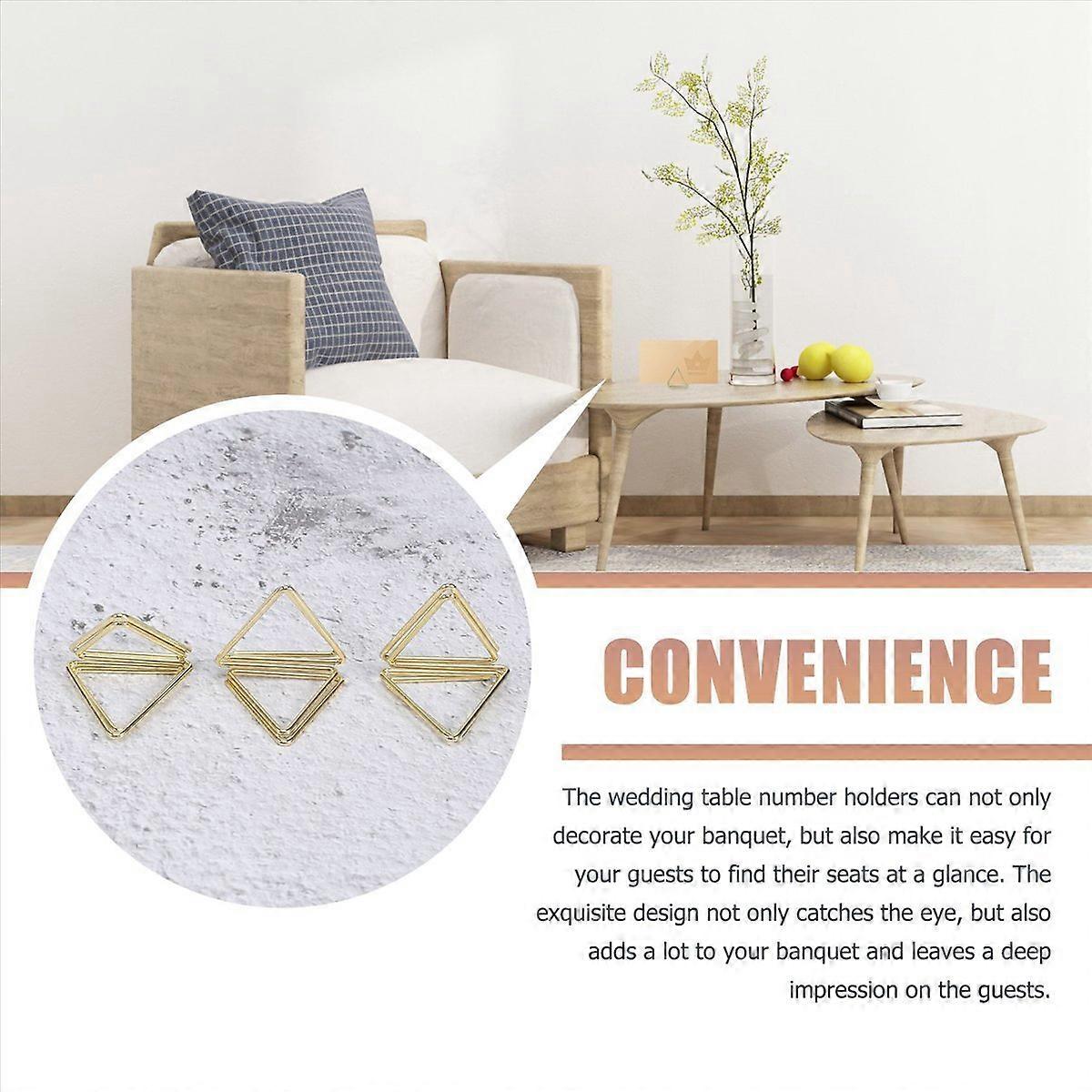 30Pcs Triangle Shape Card Holders Wedding Table Number Holders Photo ...