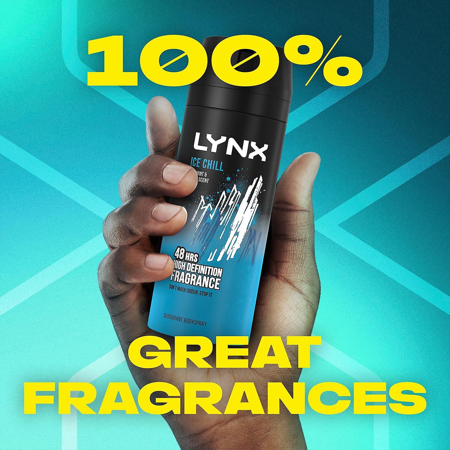 Lynx Body Spray Ice Chill 48-H High Definition Fragrance Deo For Men ...