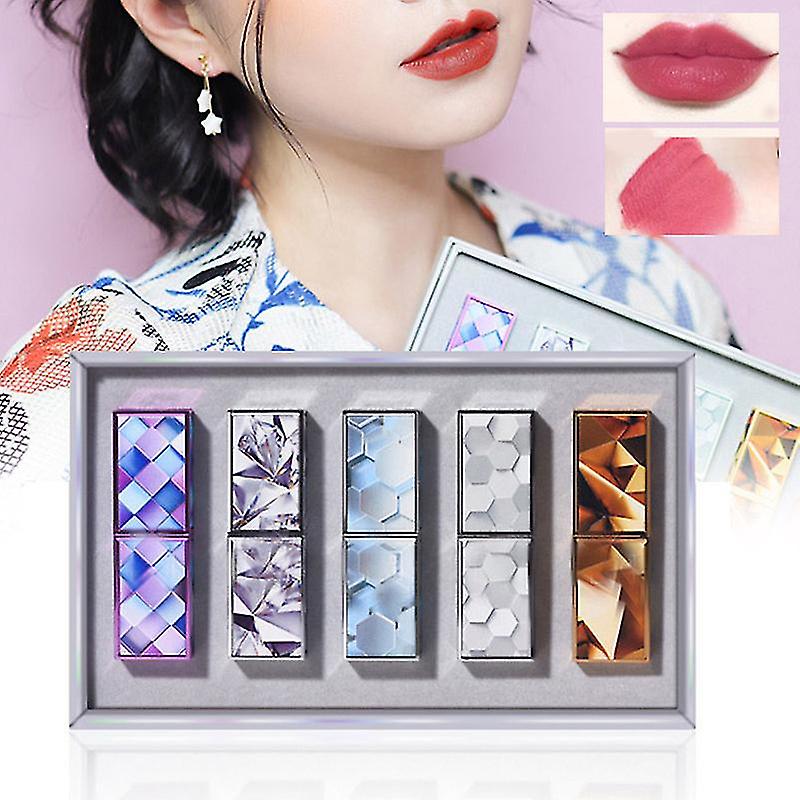 5pcs Women Matte Lipstick Set Long Lasting Velvet Waterproof Lips ...