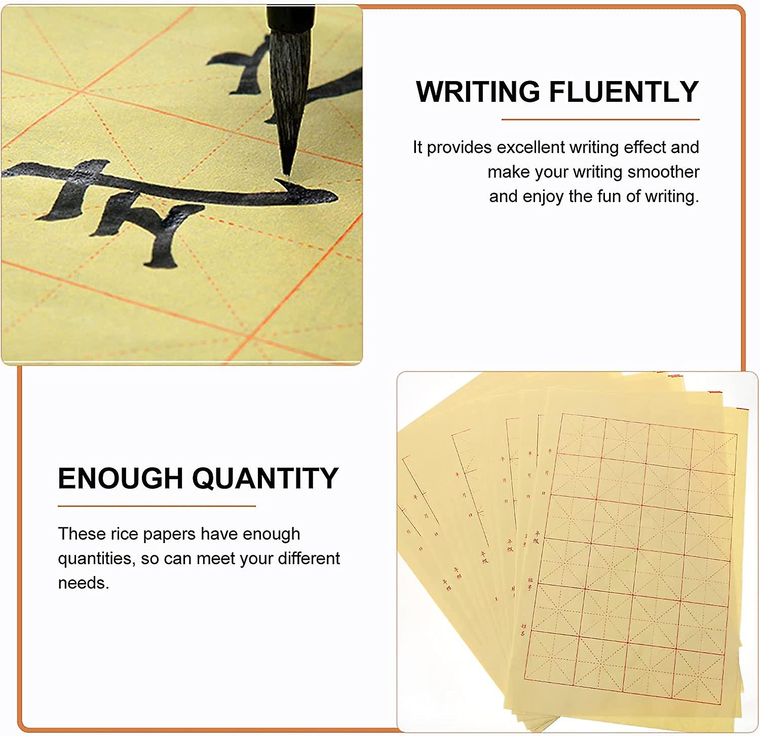 150 Sheets Chinese Calligraphy Paper Grid Paper Xuan Rice Paper Chinese ...