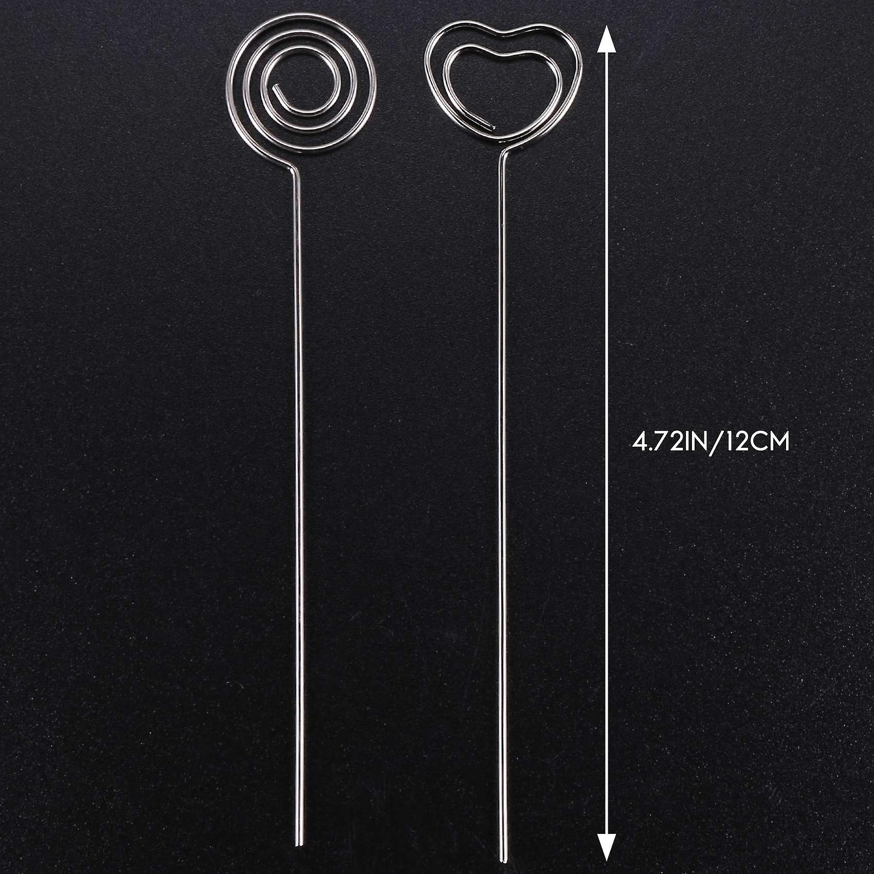 60 Pieces Metal Wires Memo Clip Note Card Holders Table Number Clip ...