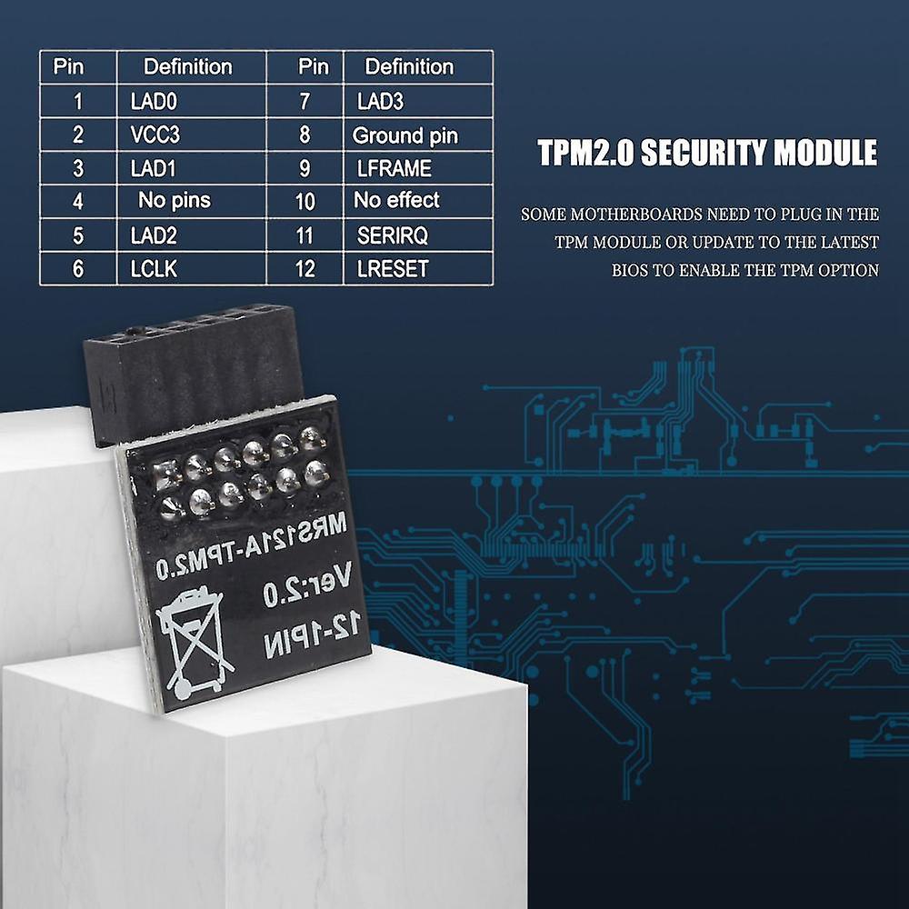 Tpm 2 0 Encryption Security Module Remote Card Lpc 12pin Module For 12pin Lpc Tpm2 0 Lpc 12 Pin
