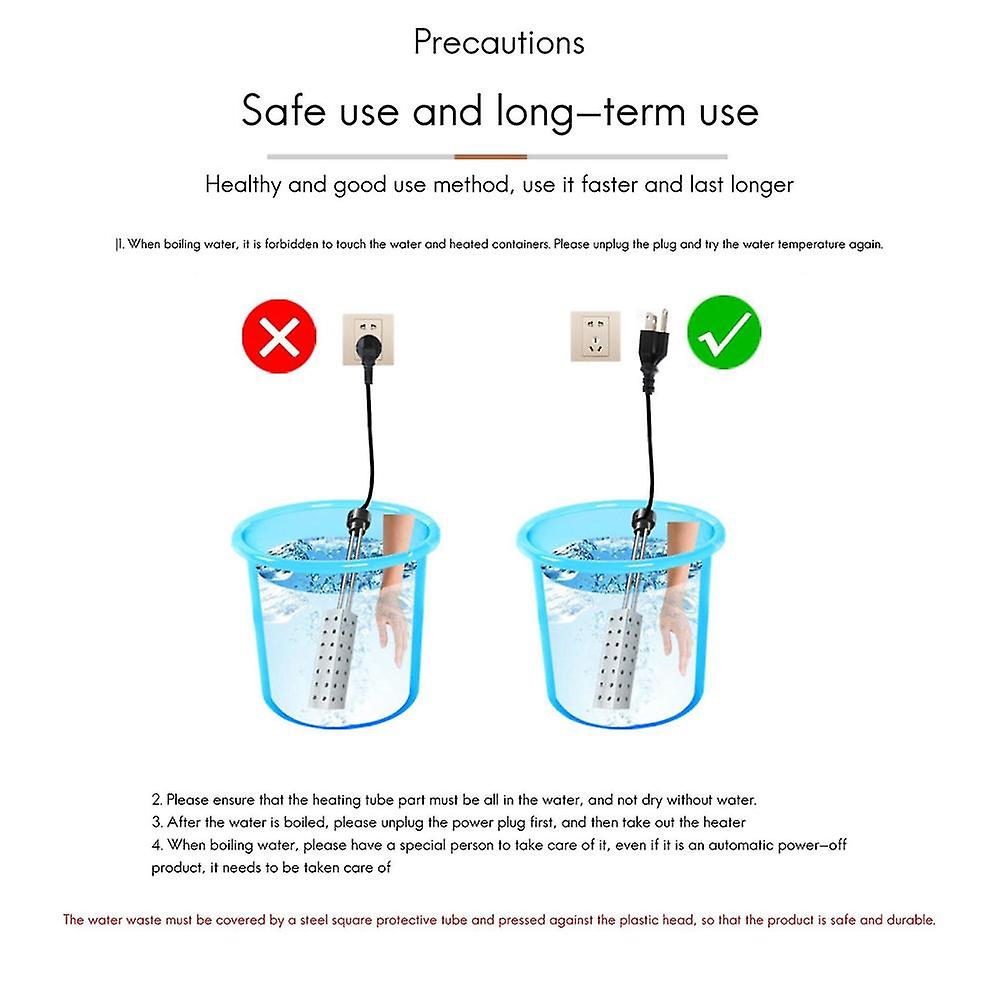 2500w Immersion Electric Water Heater Boiler Kitchen Bathroom Swimming ...