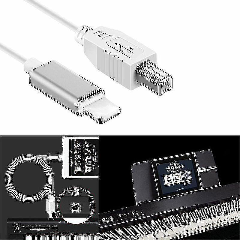 Lightning To Type-b Midi Keyboard Converter Usb 2.0 Cable For Iphone 7 ...