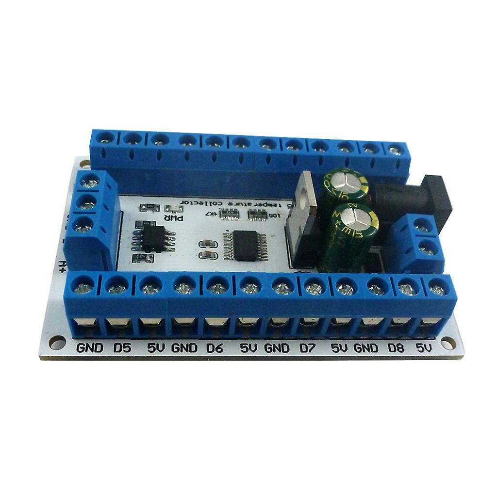 High-accuracy 8-channel Temperature Sensor Board With Modbus Rtu Protocol And Ds18b20 Probes ...