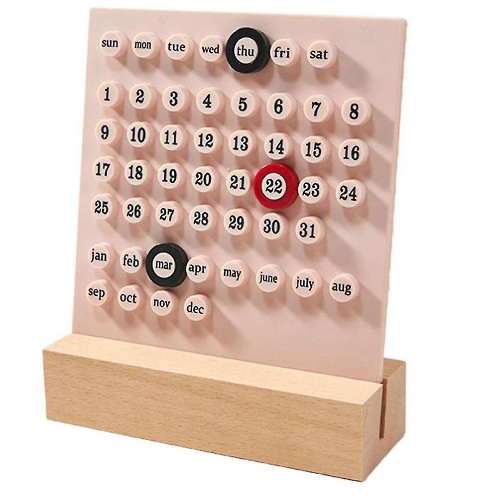 Wooden Desk Calendar Perpetual Calendar Retro Home Unique Gifts,month ...